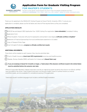 Fillable Online hpu Visiting Program Form 101414.pdf Fax Email Print ...