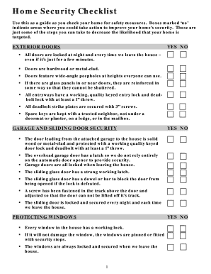 Fillable Online scituatepolice Home Security Checklist - Scituate ...