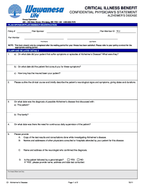 Fillable Online CRITICAL ILLNESS BENEFIT - Wawanesa Life Fax Email ...