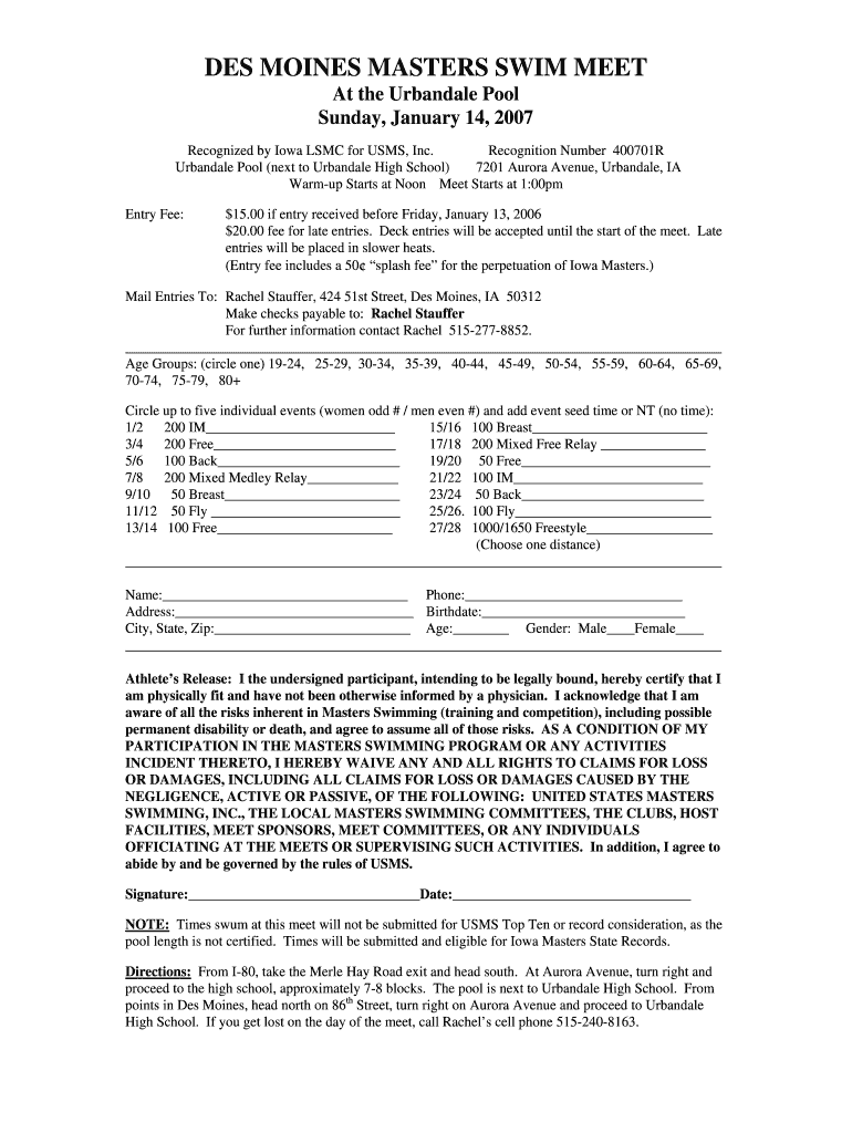Fillable Online iowamasters Dmsf masters swim meet - Iowa Masters ...