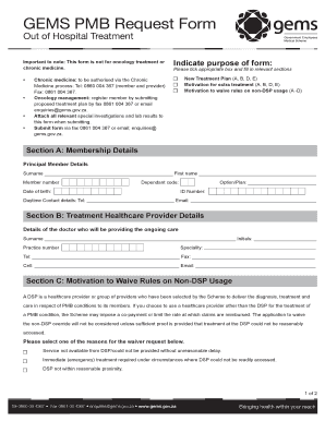 Fillable Online cardiologistscapetown co GEMS PMB Request bFormb Fax ...