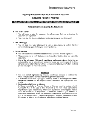 Fillable Online Signing Procedures for your Western Australian Fax ...