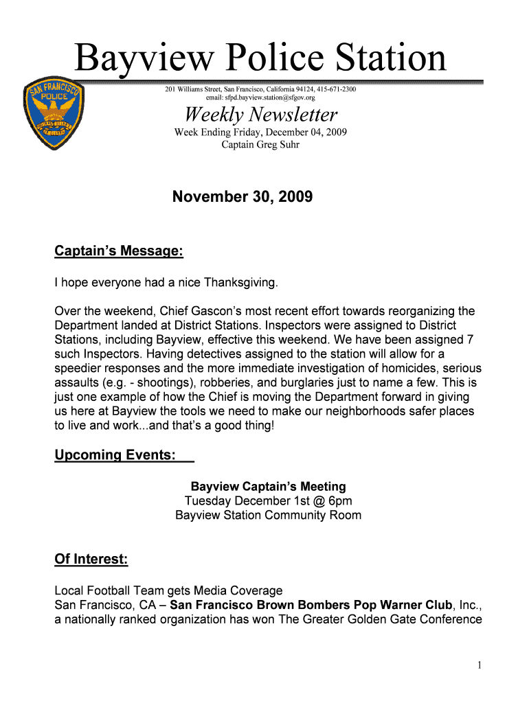 Fillable Online Bayview Police Station Fax Email Print - pdfFiller
