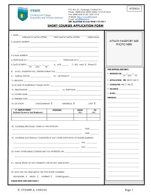Tthti Application Form - Fill Online, Printable, Fillable, Blank ...
