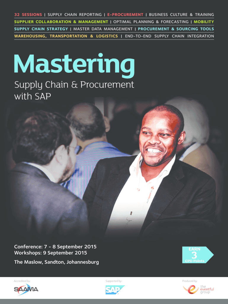 Fillable Online 32 SESSIONS E-PROCUREMENT SUPPLIER COLLABORATION Fax Email Print - pdfFiller