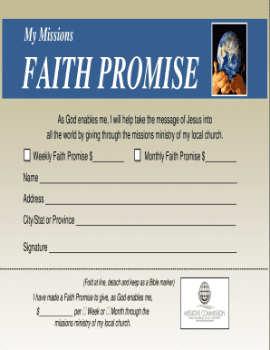 Fillable Online Faith promise card - World Assemblies of God Fellowship ...