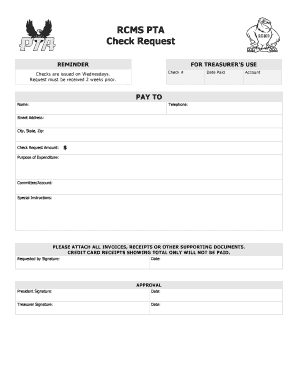 Fillable Online PTA Check Requestdocx Fax Email Print - pdfFiller