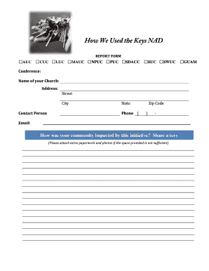 Fillable Online Give them the Keys - Report Form Fax Email Print ...
