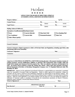 Fillable Online huelani Design Application Form Fax Email Print - pdfFiller