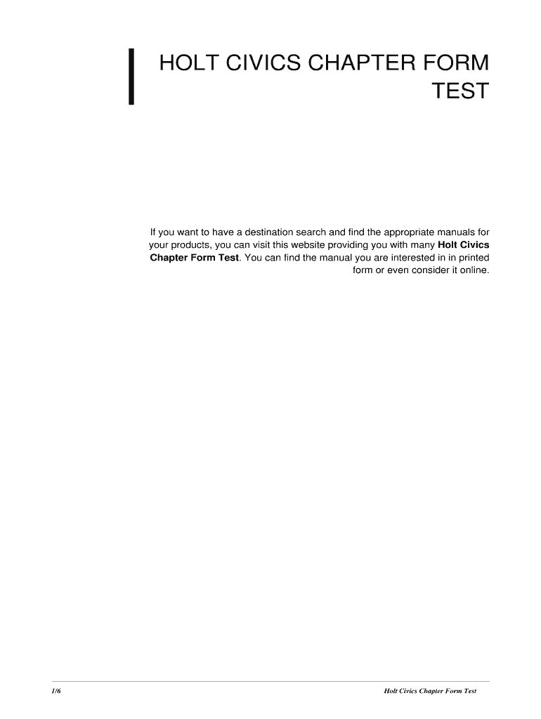 Fillable Online Holt Civics Chapter Form Test - Navar Rebeac Gulf ...