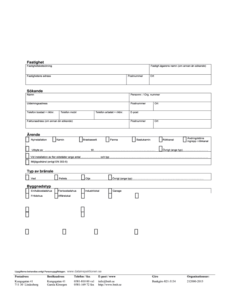 Fillable Online Anmlan eldstad.doc Fax Email Print - pdfFiller