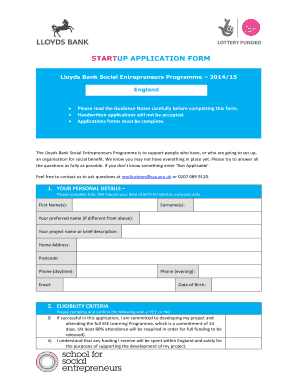 Fillable Online solihull-sustain org STARTUP APPLICATION FORM ...