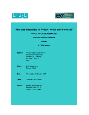 Fillable Online ess org Financial Integration in ASEAN: Which Way ...