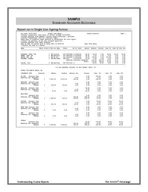 Fillable Online SAMPLE STANDARD ACCOUNTS RECEIVABLE Fax Email Print ...