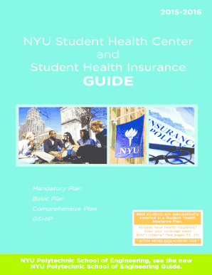 Fillable Online NYU Student Health Center Fax Email Print - pdfFiller