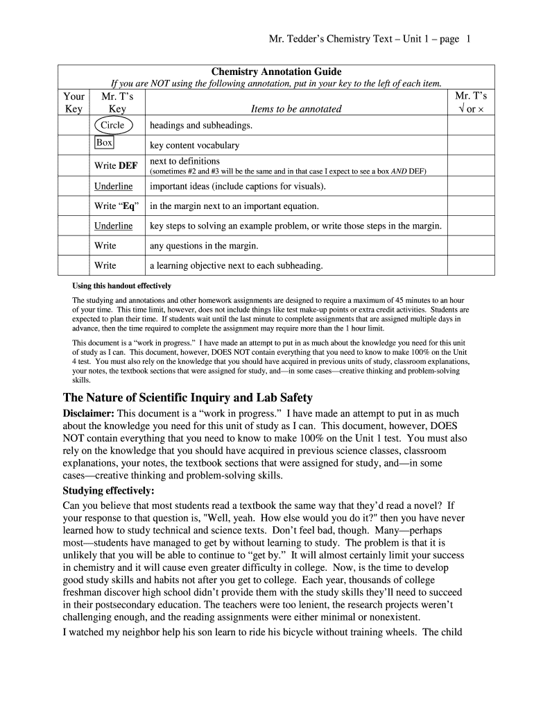 Fillable Online Chemistry Annotation Guide Fax Email Print - pdfFiller