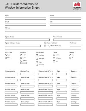 Fillable Online How To Measure Your Windows For Replacement - J&H ...