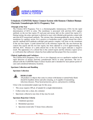 Fillable Online JAMAICA HOSPITAL MEDICAL CENTER Urinalysis CLINITEK ...