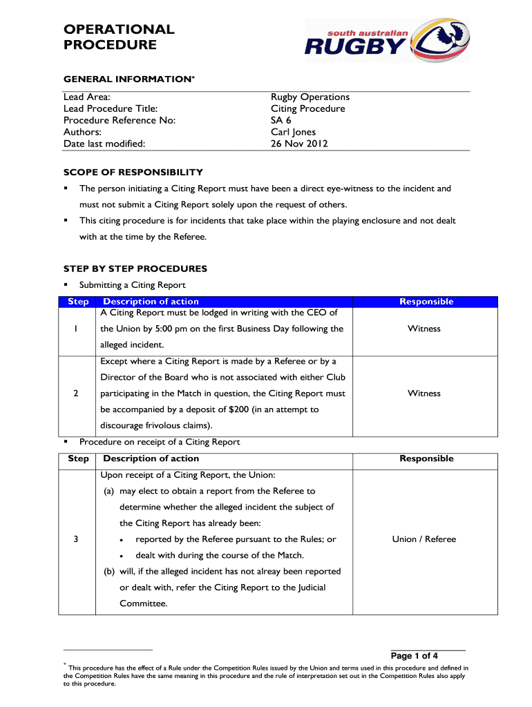Fillable Online Procedure Reference No Fax Email Print - pdfFiller