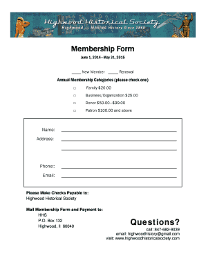 Fillable Online Membership form for website 2014-2015 Fax Email Print ...