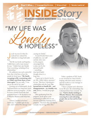 Fillable Online wheelermission 2 A message from Rick Alvis 2 50 tons of ...