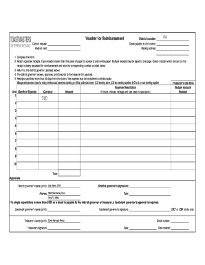 Fillable Online toastmastersd84 Clearly indicate which amount on the ...