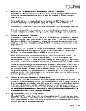 Fillable Online EXgarde PRO Based Access Management System Overview Fax ...