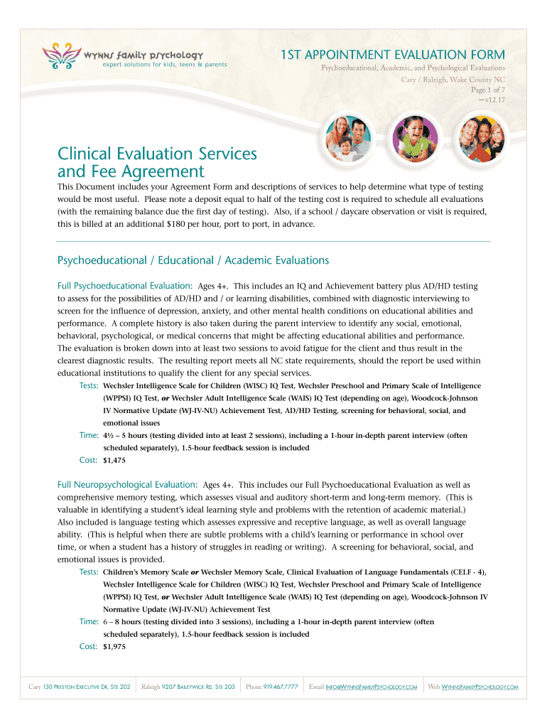 Fillable Online 1ST APPOINTMENT EVALUATION FORM Fax Email Print - pdfFiller