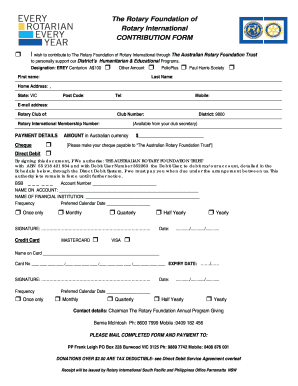 Fillable Online The Rotary Foundation of Rotary International ...