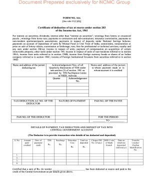 Fillable Online Document Prepared exclusively for NCMC Group FORM NO ...