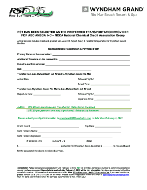 Fillable Online RST HAS BEEN SELECTED AS THE PREFERRED TRANSPORTATION ...