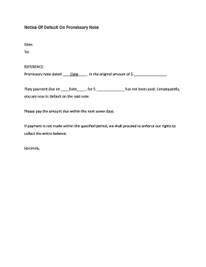 Fillable Online Notice Of Default On Promissory Note - ABC-Amega Inc ...