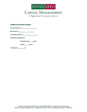 Fillable Online Additional Information Needed: Fax Email Print - pdfFiller