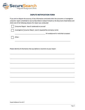 Fillable Online DISPUTE NOTIFICATION FORM - bsecuresearchprobbcomb Fax ...