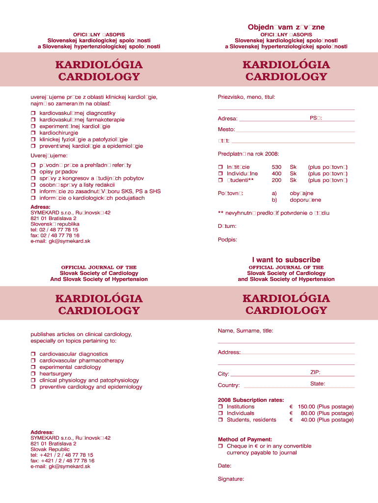 Fillable Online cardiology Kardiol gia cardiology kardiol gia ...