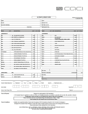 Fillable Online caci-international co ULTIMATE ORDER FORM.xls - caci ...