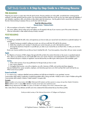 Fillable Online Self Study Guide to A Step-by-Step Guide to a Winning ...