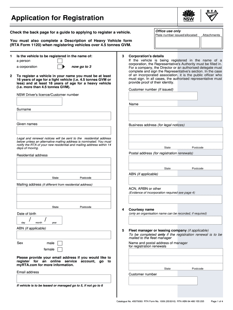 Fillable Online posa org Application for Registration - NSW bPOSAb Fax ...