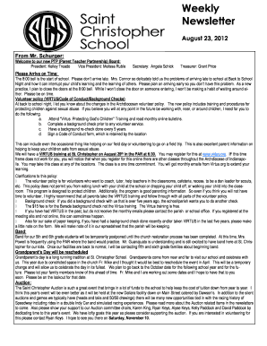 Fillable Online stchristopherschool Welcome to our new PTP (Parent ...