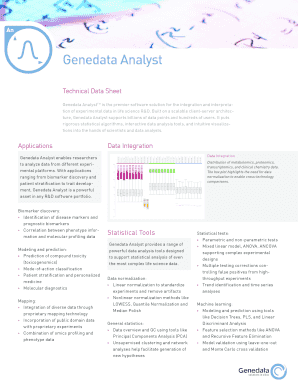 Fillable Online Genedata Analyst Fax Email Print - pdfFiller