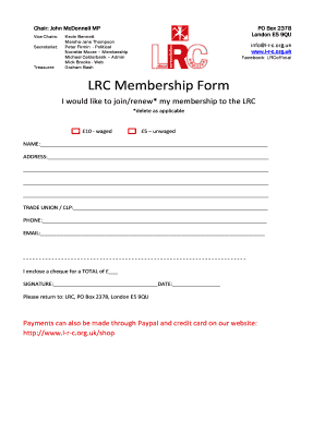 Lrc Full Form - Fill Online, Printable, Fillable, Blank | pdfFiller