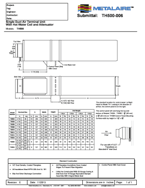 Fillable Online Project: Tag: Engineer: Contractor: Date: Submittal ...
