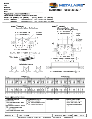 Fillable Online Adjustable Linear Slot Diffuser Extruded Aluminum ...