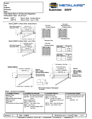 Fillable Online Project: Tag: Engineer: Contractor: Date: Submittal ...