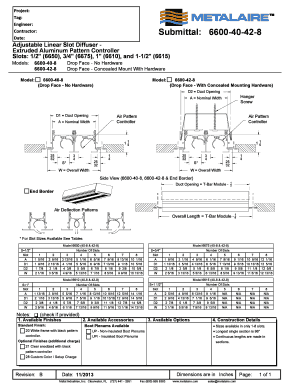 Metalaire 6610 - Fill Online, Printable, Fillable, Blank | pdfFiller