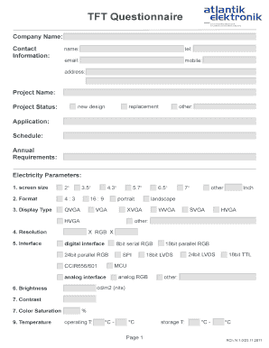Fillable Online webshop atlantikelektronik TFT Questionnaire - webshopatlantikelektronikde Fax ...