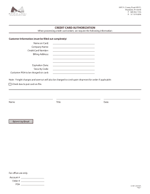 Fillable Online Download credit card authorization form - Matrix Label ...