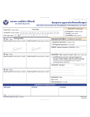Fillable Online Form-A1 - acledabankcomkh Fax Email Print - pdfFiller