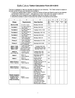 Fillable Online Ballet Caliente Registration Form Fax Email Print - pdfFiller