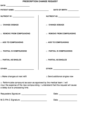 Fillable Online hriptc Prescription change request - HRI Pharmacy ...